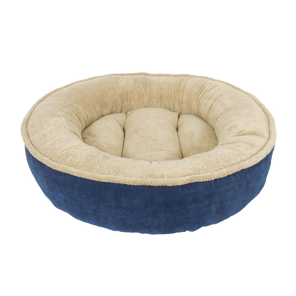 Rover Rest™ Maggie Donut Round Dog Bed Navy/Tan 35 X 35 X 10 Inch ...